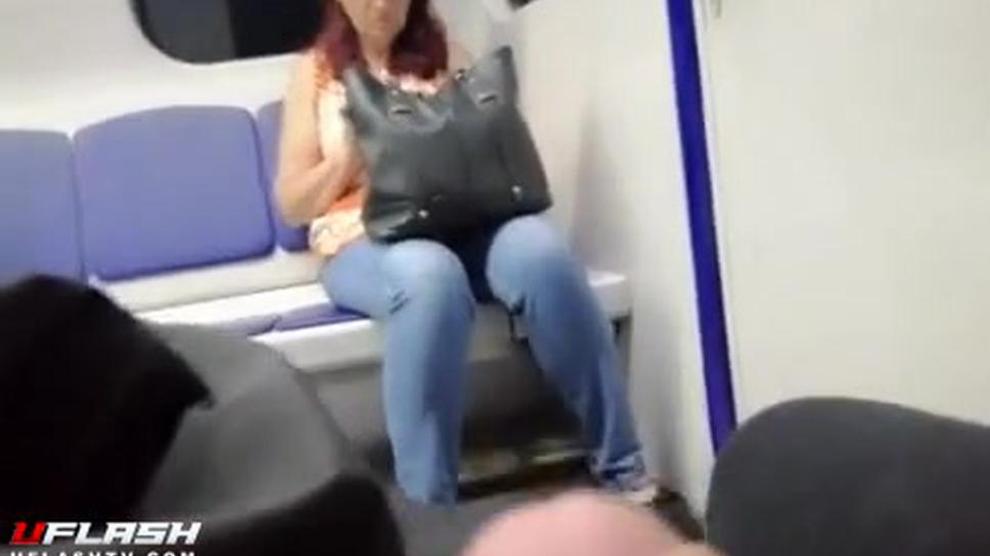 Cock Flash On Train