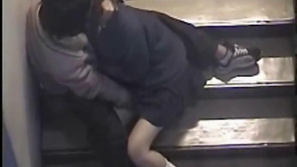 Voyeur Sex Inside Of Building Stair