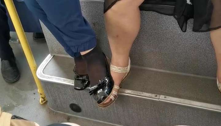 Shoeplay On The Bus Tnaflix Porn Videos